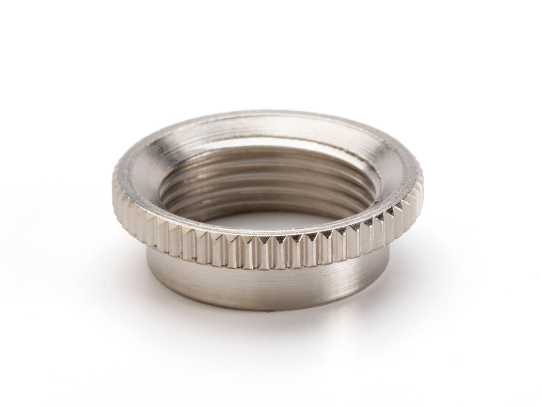 Deep Nut for Switchcraft Switches, Fine Knurl, Nickel – ToneShapers
