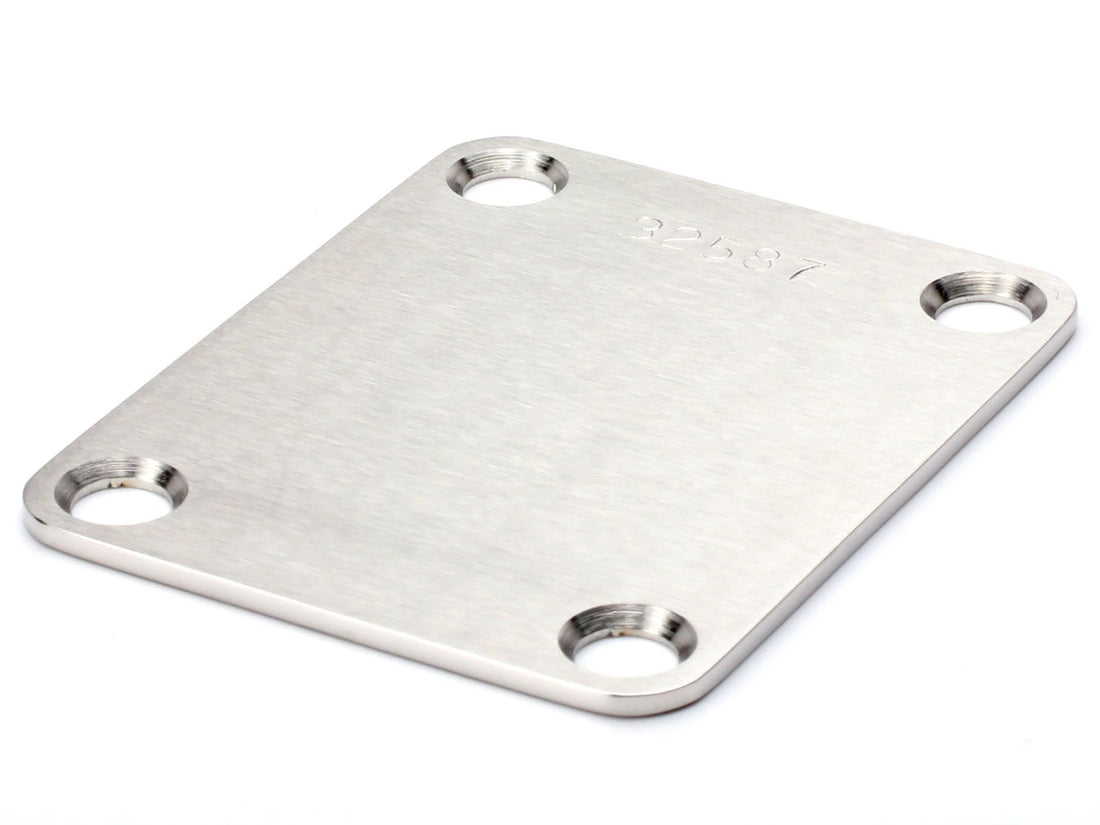 Callaham Stainless Neck Plate, With Serial No. (Satin) – ToneShapers